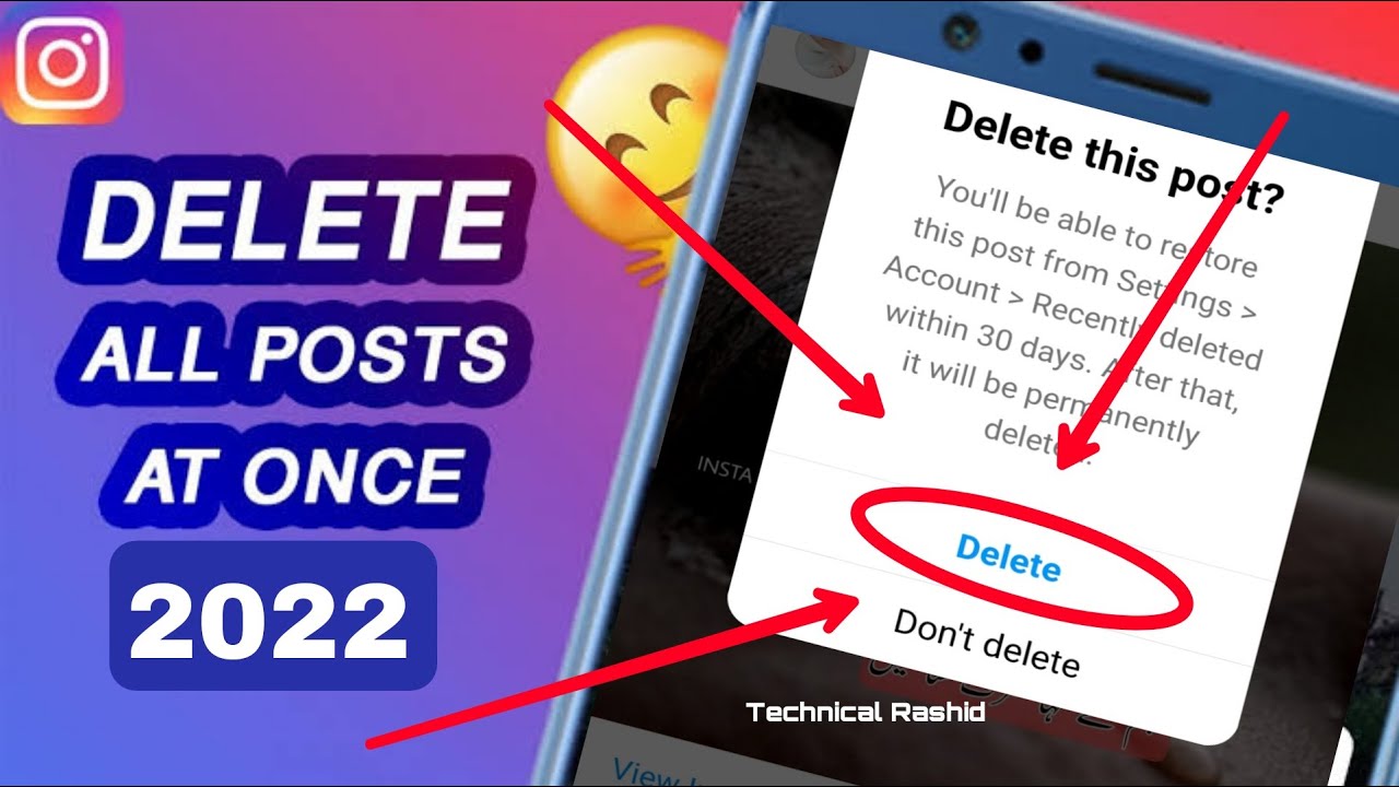 How To Delete All Posts In One Click Of Instagram how to Use Auto ...