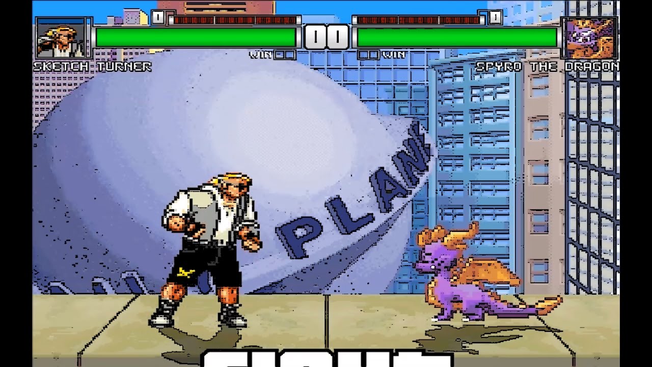 Mugen : Sketch Turner (Comix Zone-Sega) Vs Spyro The Dragon (Sony ...