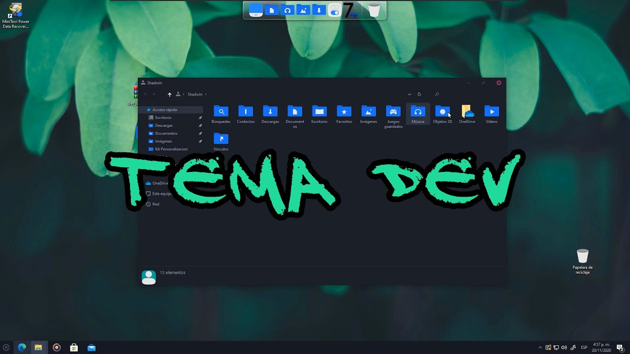 PersonalizandoWindows Tema Dev - YouTube