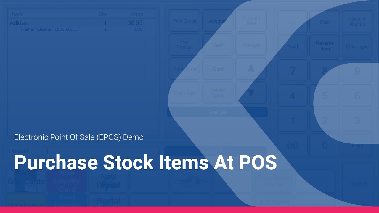 EPOS Demo - Purchase Stock Items At POS - YouTube