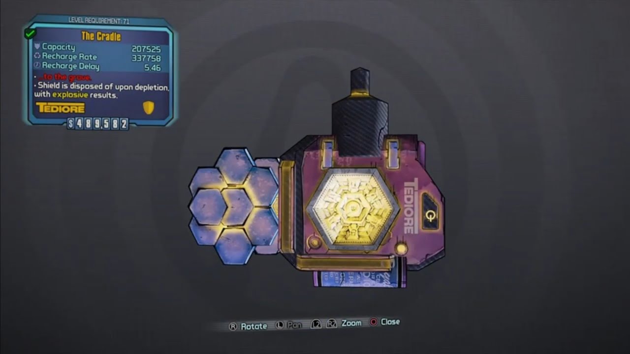 Borderlands 2, Legendary Loot Guide: The Cradle Shield - YouTube