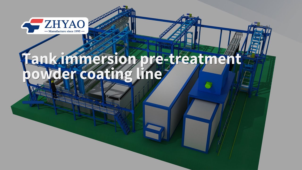 Powder coating system with tank immersion pre-treatment - YouTube