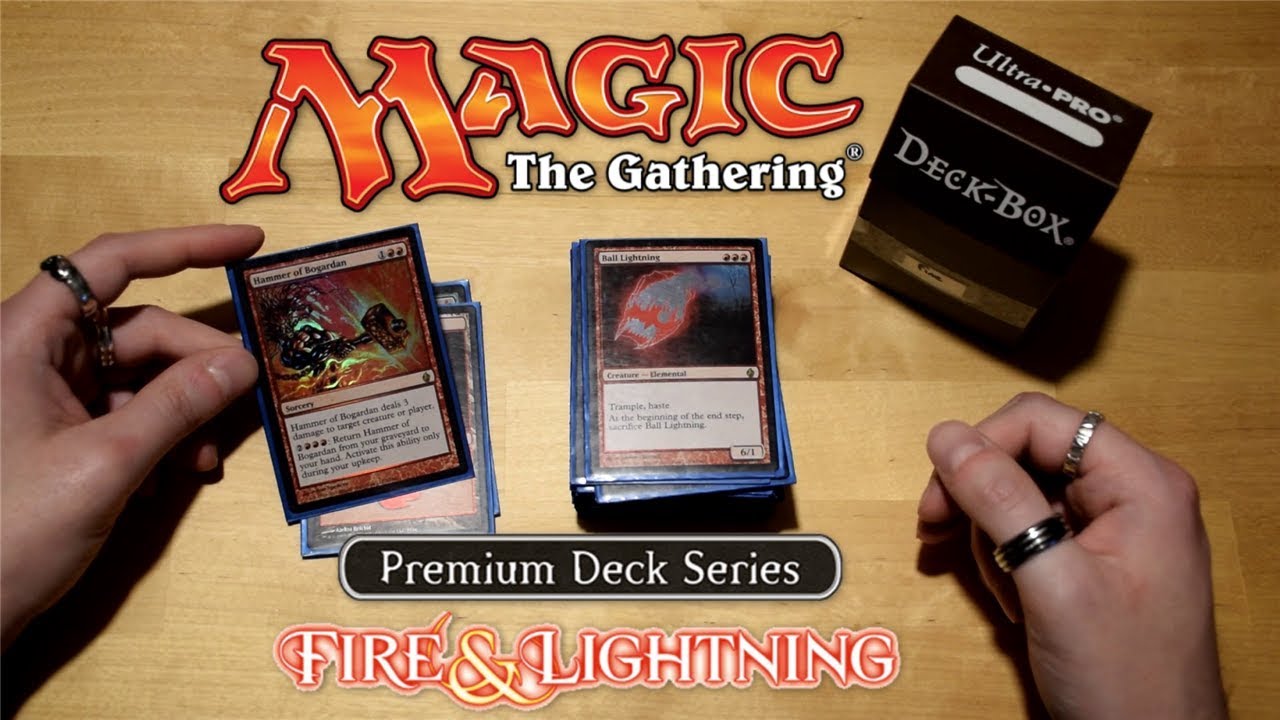 Magic The Gathering: Premium Deck Series Fire and lightning - YouTube