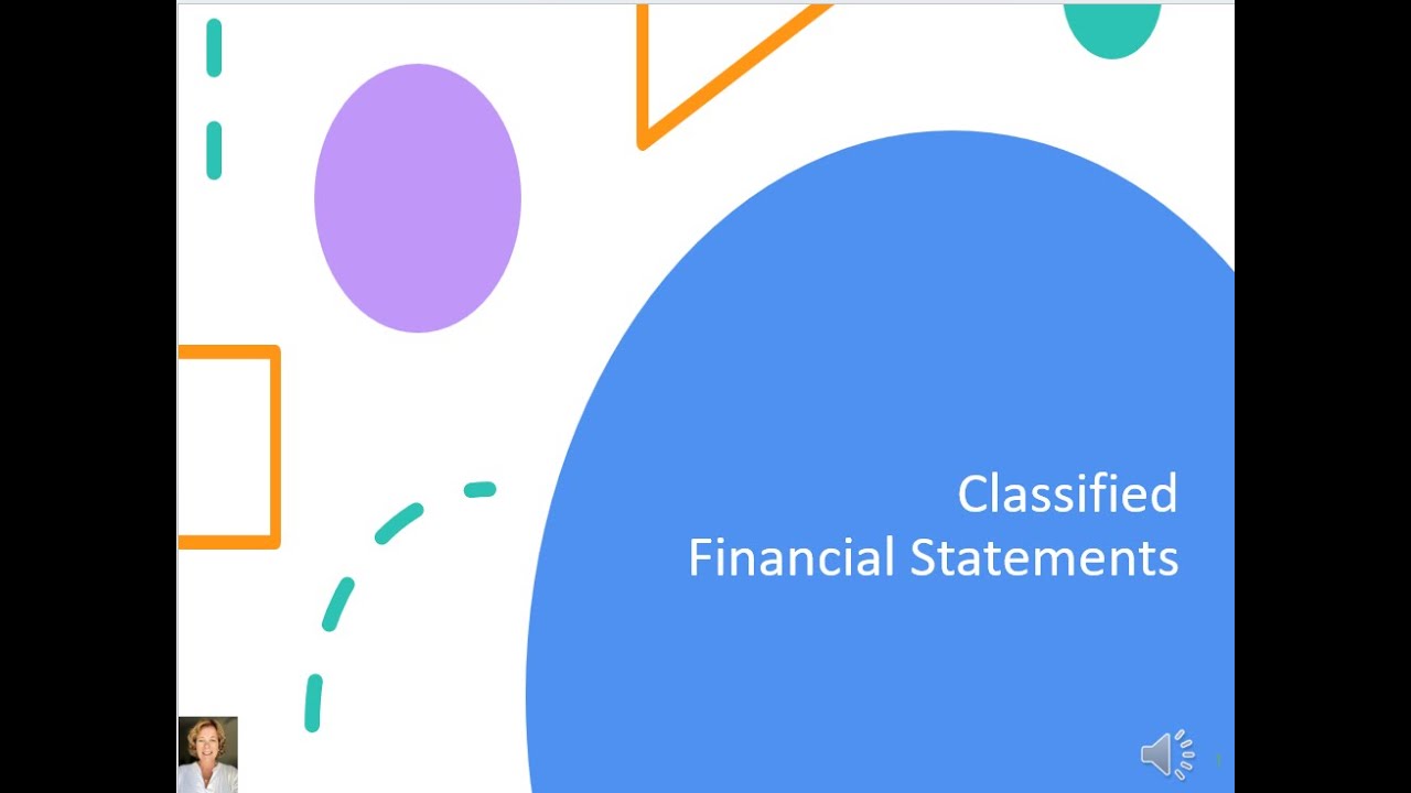 Intro to Accounting: Classified Financial statements - YouTube