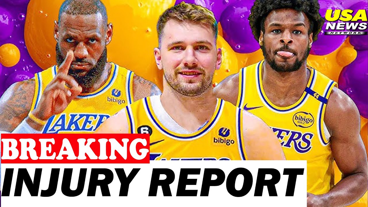 Luka Doncic, Lebron James, Bronny Injury Report Los Angeles Lakers vs ...