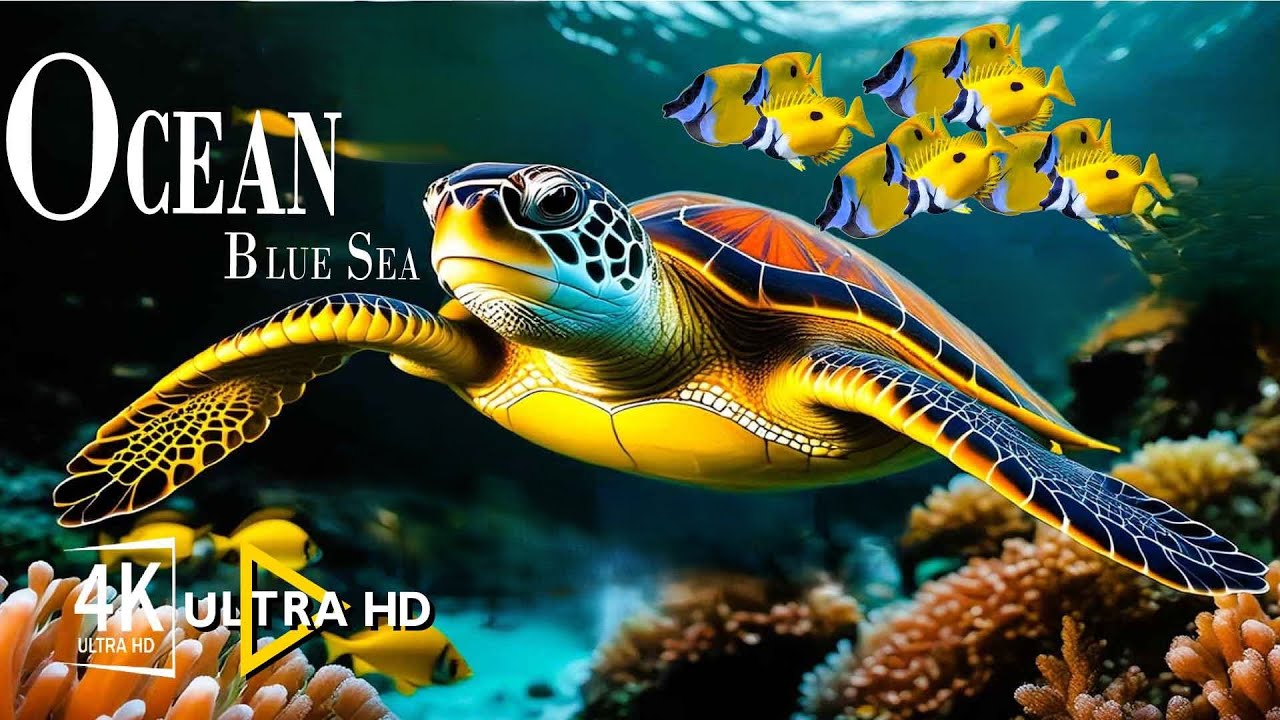 4K Aquarium Adventure - Stunning Sea Creatures in Full Detail - Calming ...