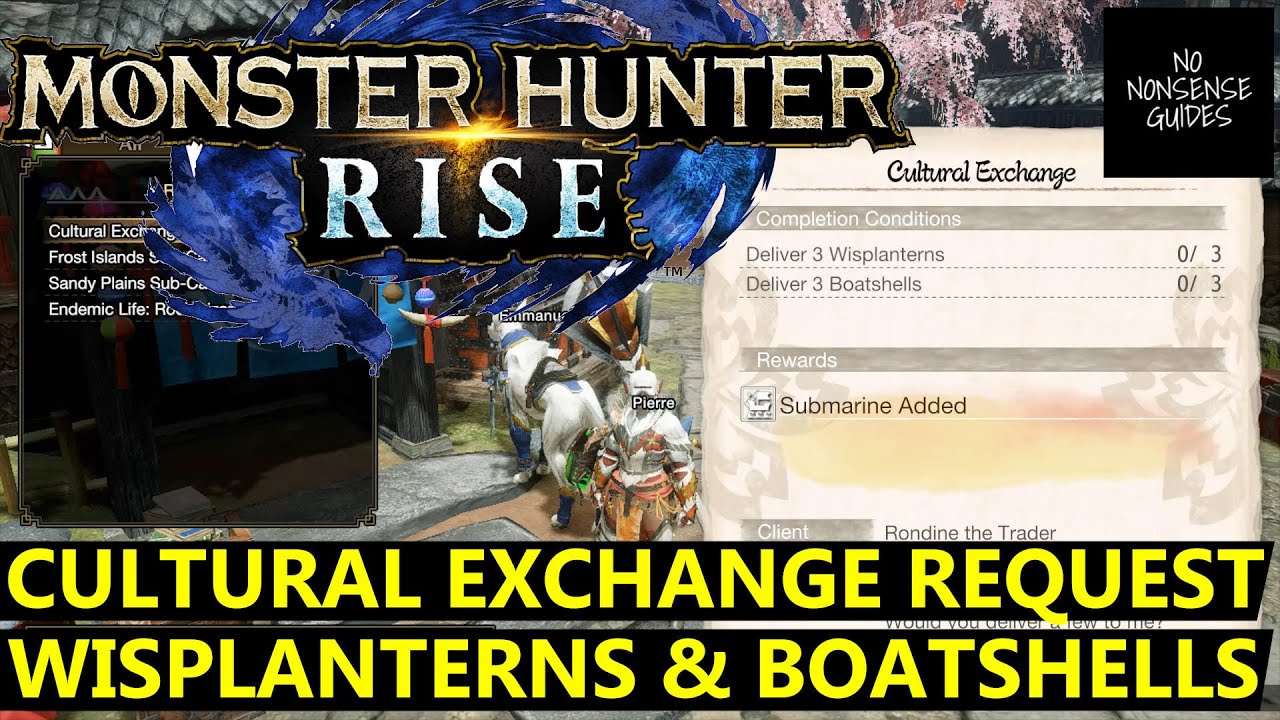 Monster Hunter Rise Cultural Exchange - Wisplanterns & Boatshells ...