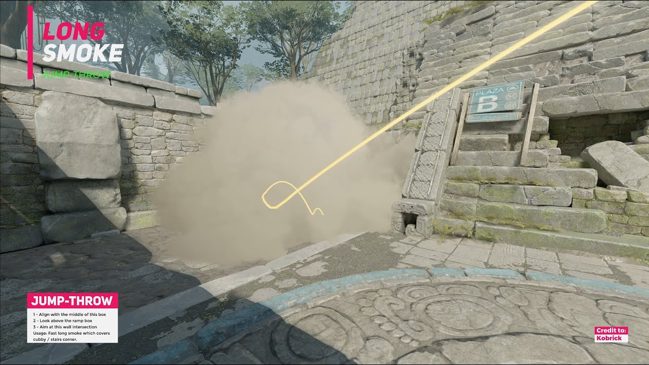 CS2 Ancient - B Long Smoke - YouTube