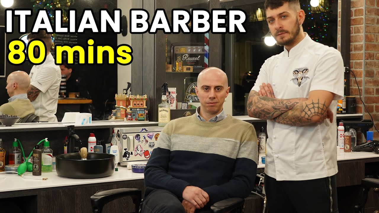 ITALIAN BARBERSHOP 🪒 relax with elegance & style | ASMR LONG VIDEO ...