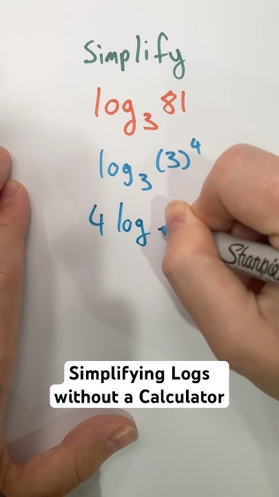 Simplifying Logs without a Calculator #math #logarithm #loglaws # ...