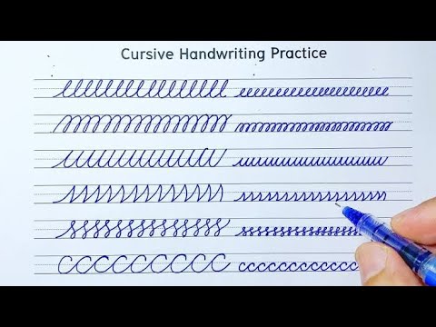 Basic Strokes Practice for Cursive Handwriting ll How To Get Better ...