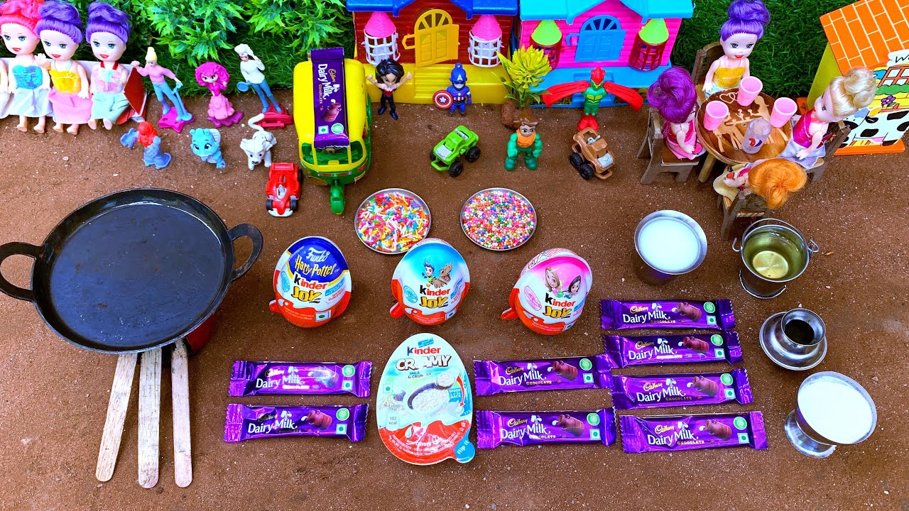 Miniature Kinder Joy Chocolate PanCake Recipe | Easy PanCake | Mini ...