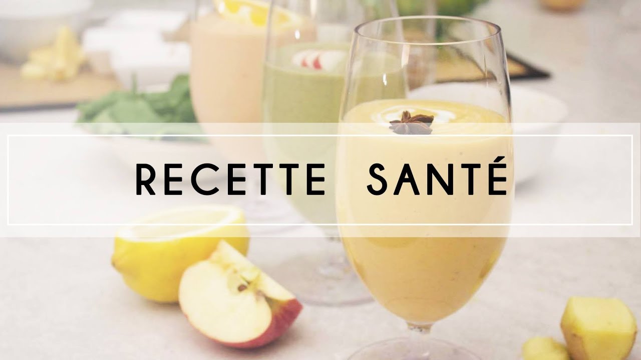 RECETTE SANTÉ - 3 smoothies énergisants - YouTube