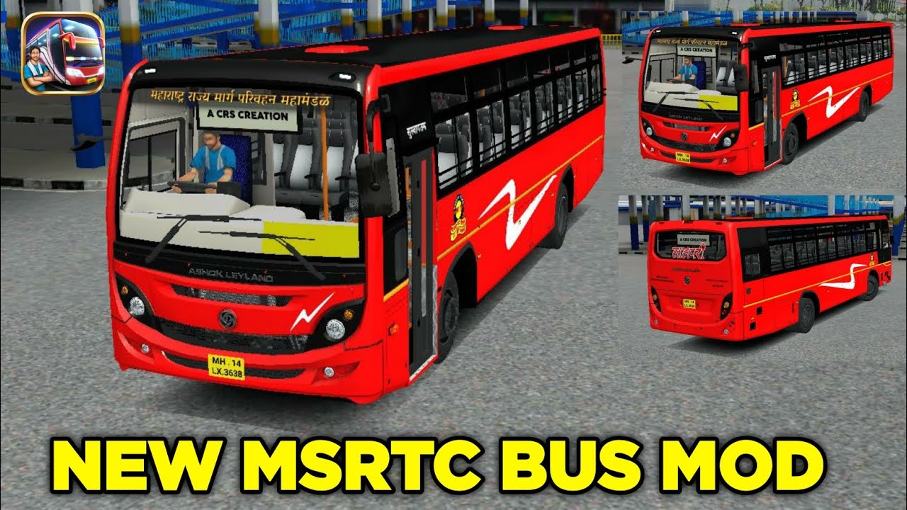 How To Download Ashok Leyland Msrtc Bus Mod In Bus Simulator Indonesia| New Msrtc Bus Mod Bussid ...