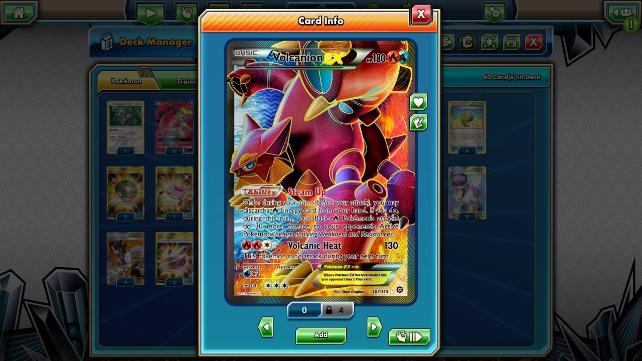 Pokemon TCGO - Turbo Volcanion EX - Standard format deck profile ...