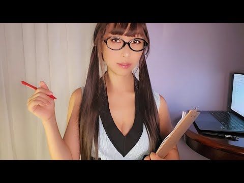ASMR Interviewing You | Office Girl Asking You 30 Personal Questions