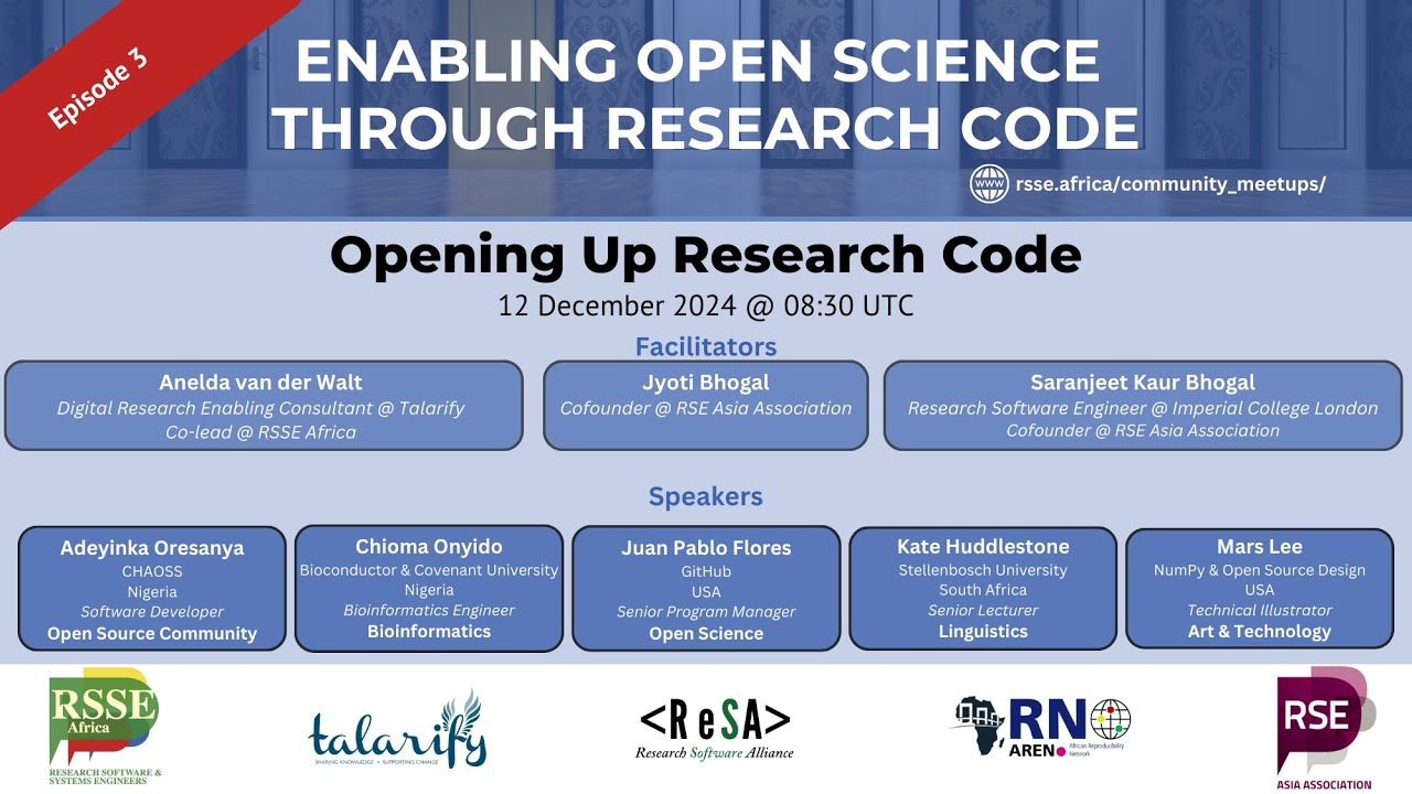 Enabling open science through research code - Episode 3 - YouTube