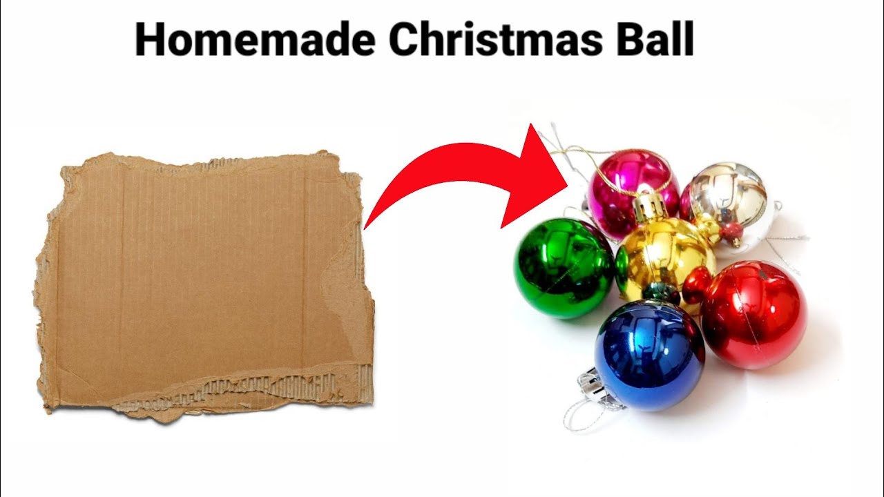 How to make Christmas Ball with Cardboard/how to make Christmas Ball ...