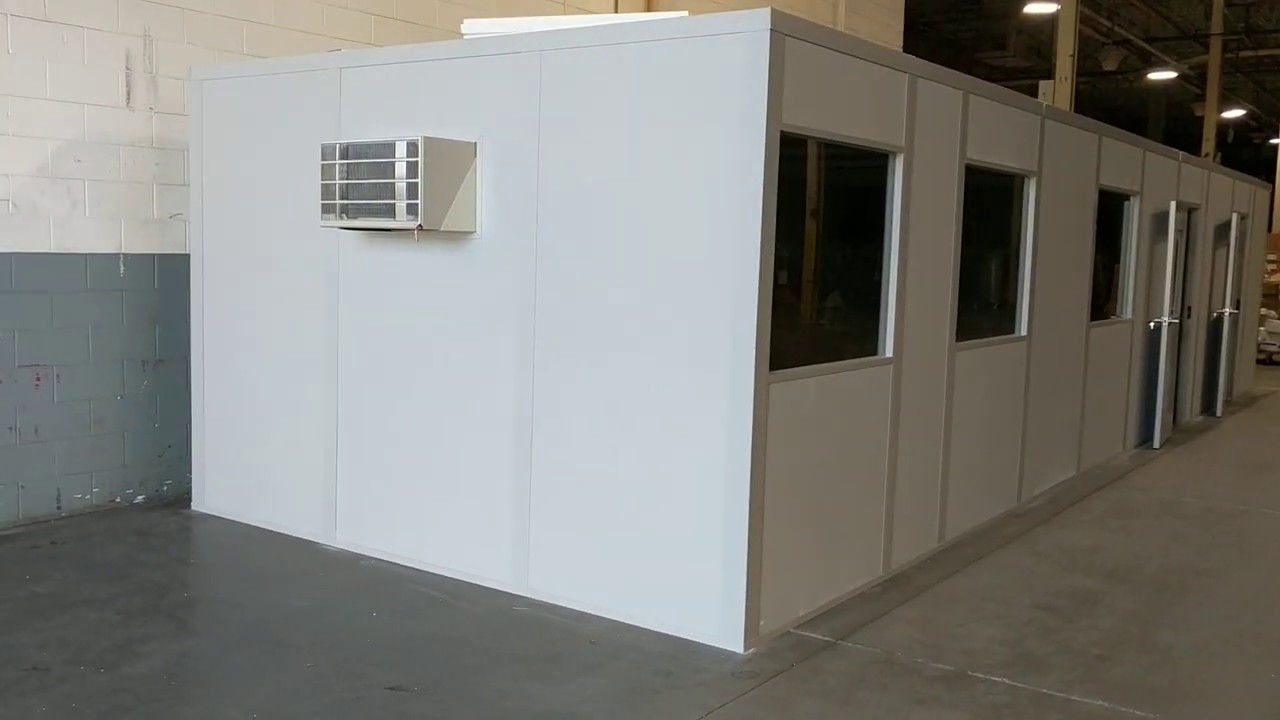 Modular Shipping Office Install in Warehouse - YouTube