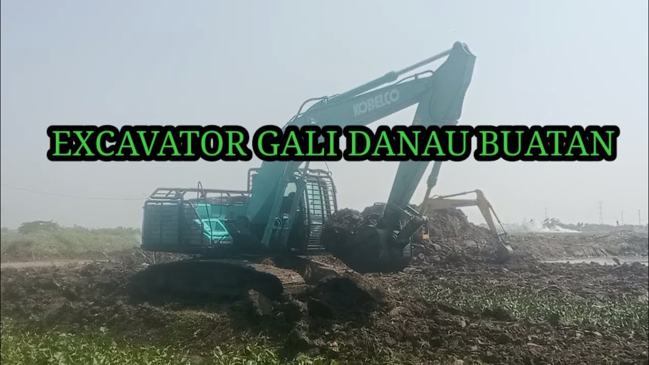 Excavator Gali Danau Buatan | Excavator Anak - YouTube