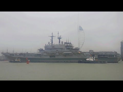RARE VISIT : ITS Giuseppe Garibaldi Aircraft Carrier Arriving ...