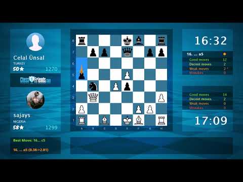 Chess Game Analysis: sajays - Celal Ünsal : 1-0 (By ChessFriends.com)