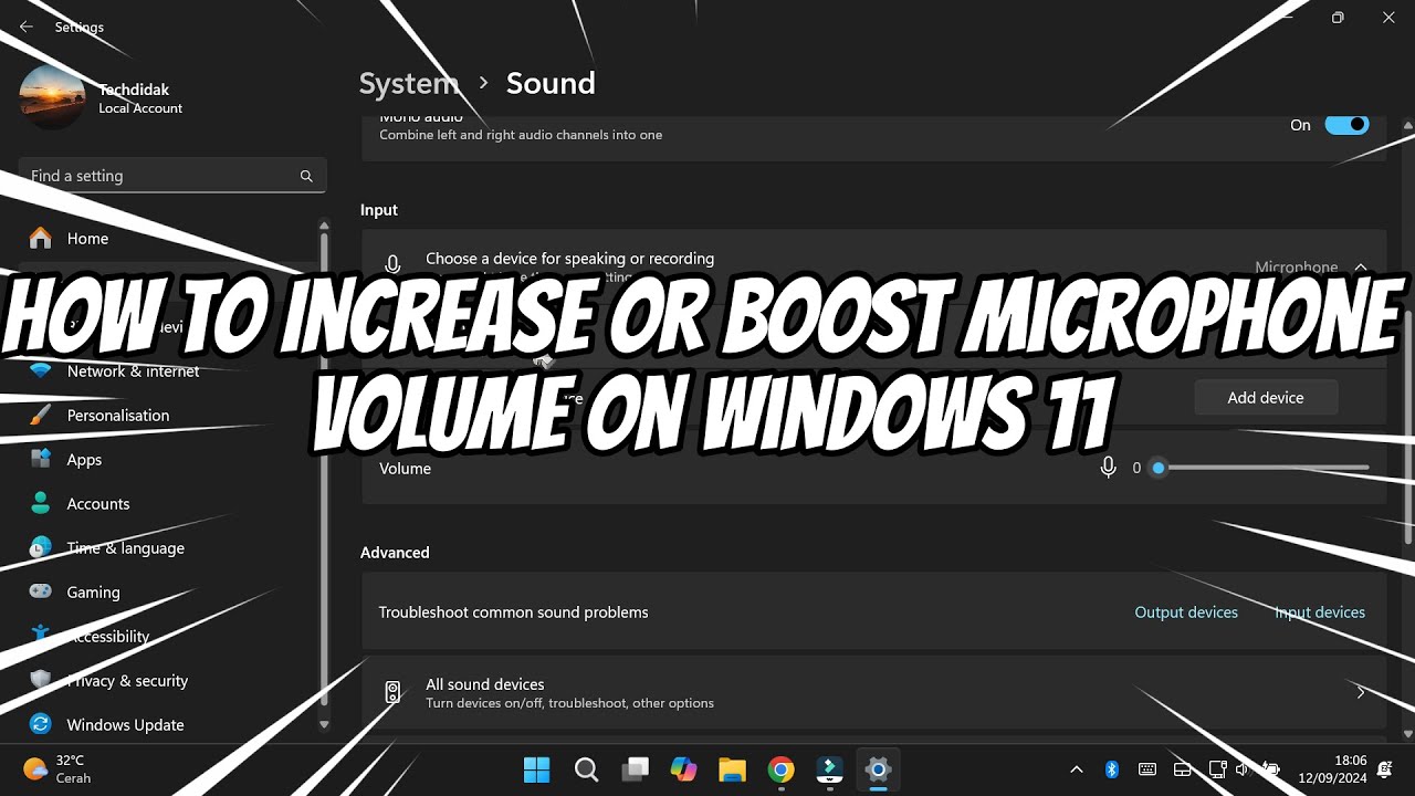 How to Increase or Boost Microphone Volume on Windows 11 - YouTube