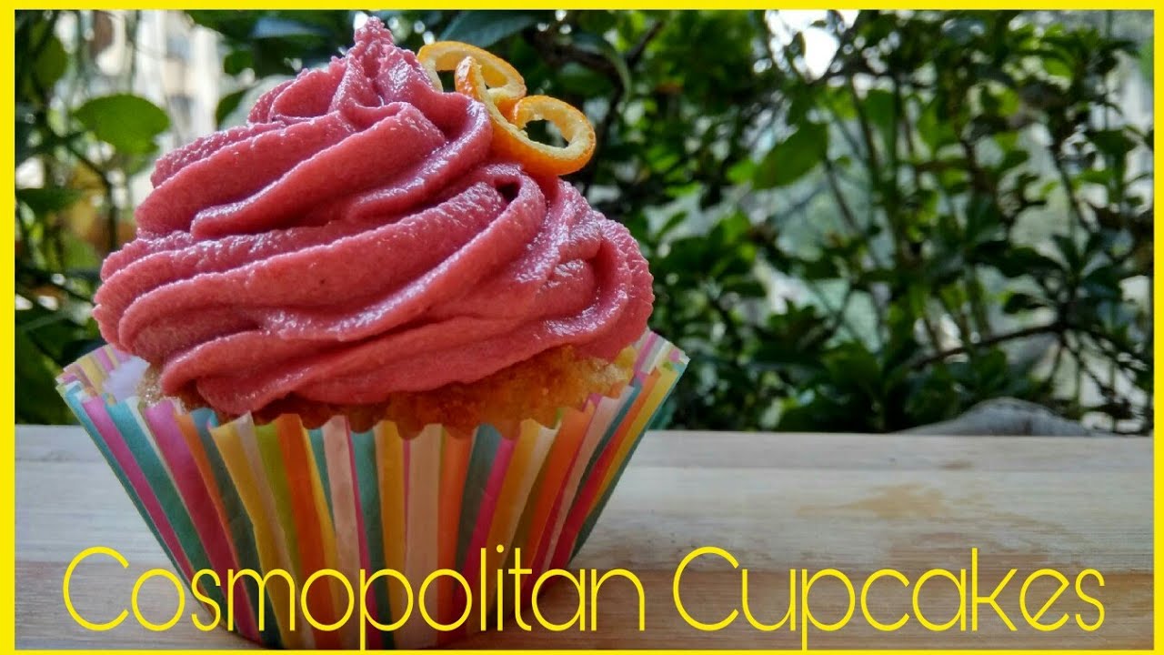 Cosmopolitan Cupcakes | Bakelicious - YouTube