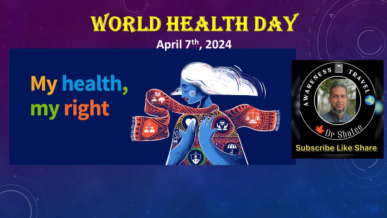 World Health Day April 7th 2024. WHO Day Theme "My Health My Right ...