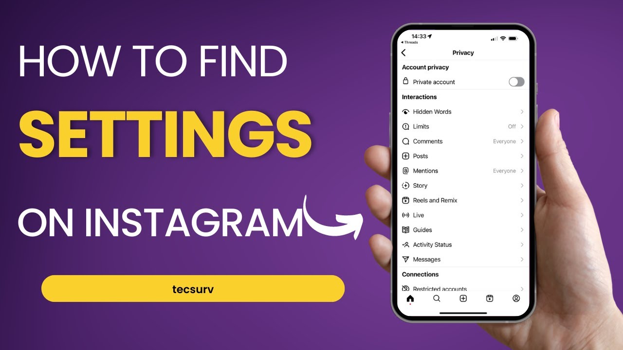 Where is Settings on Instagram? | Advanced Settings on Instagram - YouTube