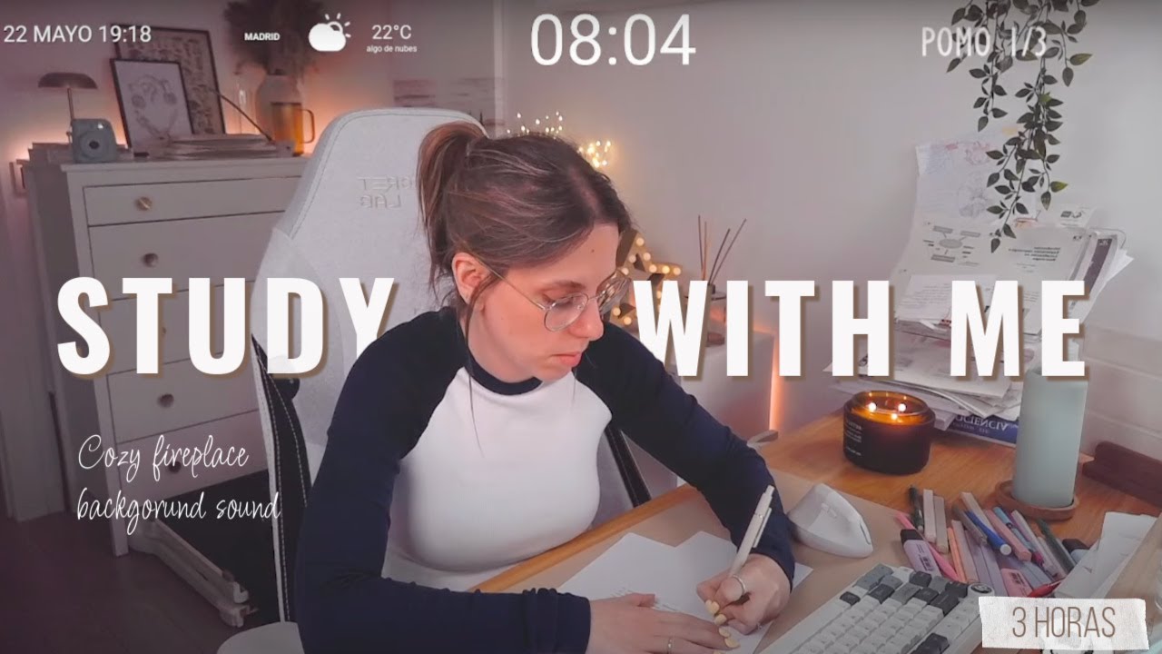 📚 Study With Me Cozy 🍁3h Pomodoro INTENSIVE study WITHOUT breaks⏳|| Estudia en calma. - YouTube
