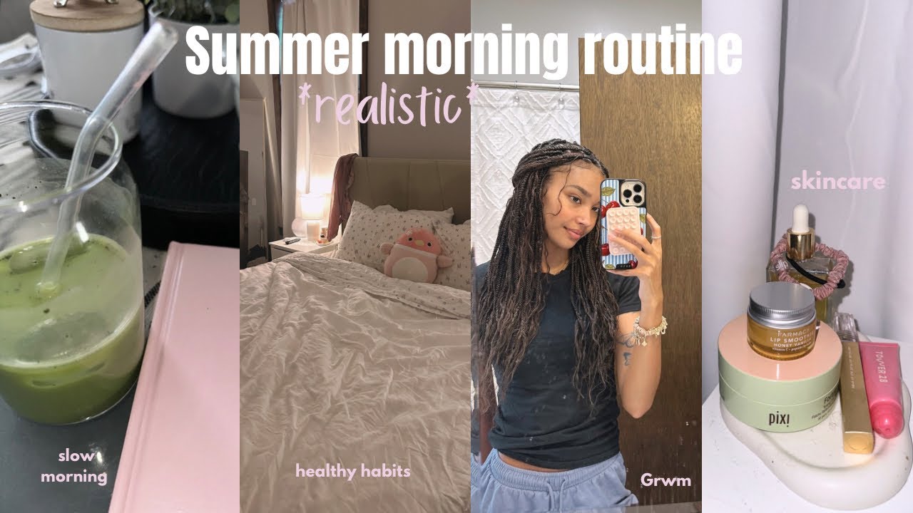 my cozy & calm summer morning routine 🍵 (simple & realistic) - YouTube