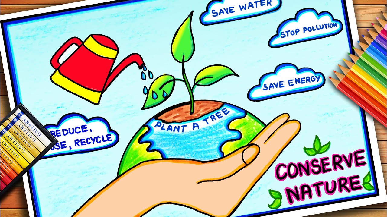 World Nature Conservation Day Drawing | Environment Day Poster | Save ...