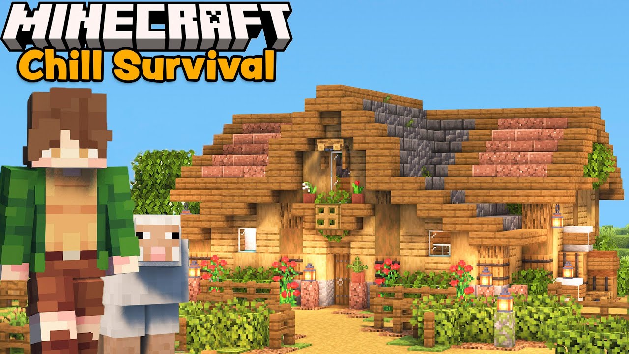 I Built a Cottagecore Automatic Wool Farm in Minecraft 1.20 - Chill ...