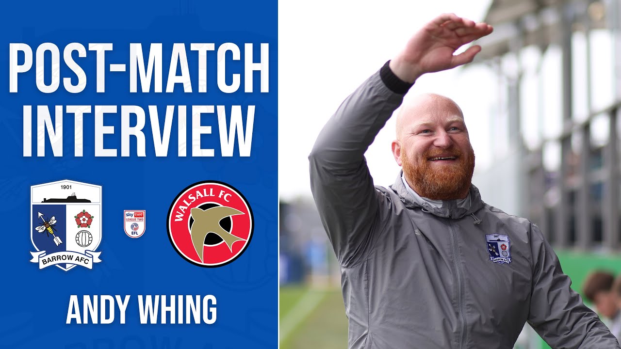 Andy Whing Post-Match: Walsall (H) - YouTube