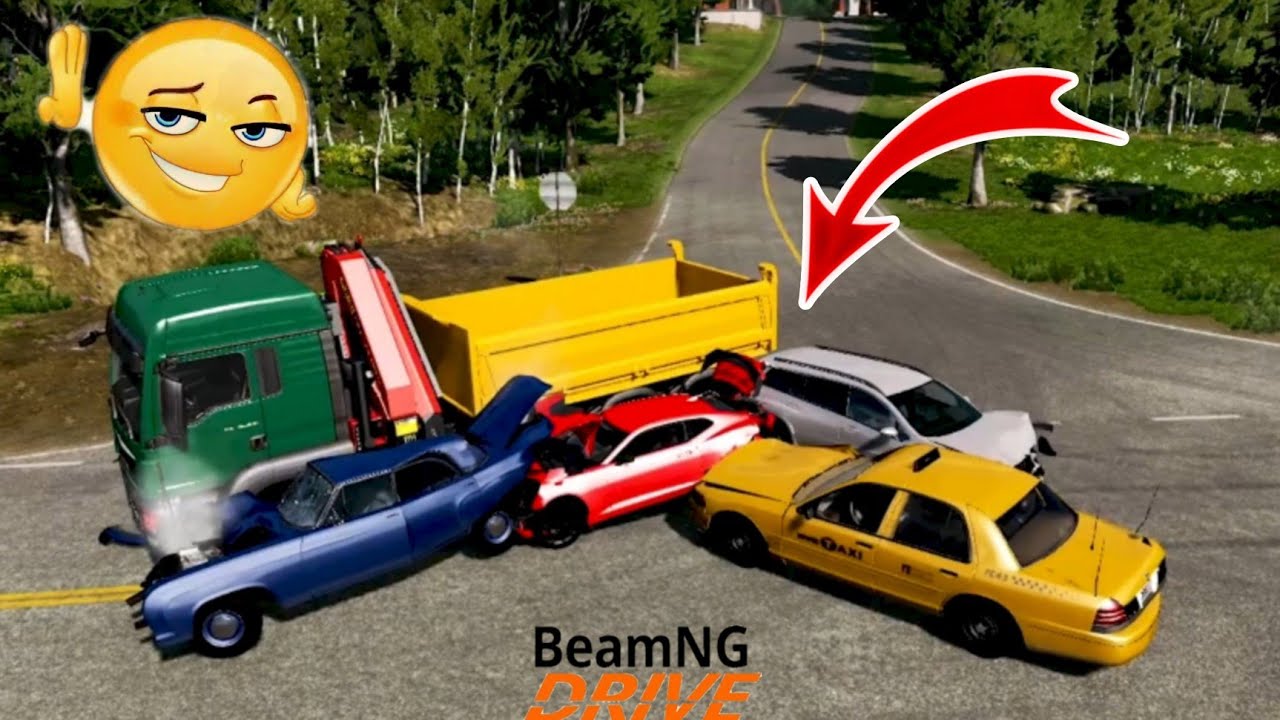 BeamNG highway Realistic Car Crash (#57) BeamNG Drive - YouTube