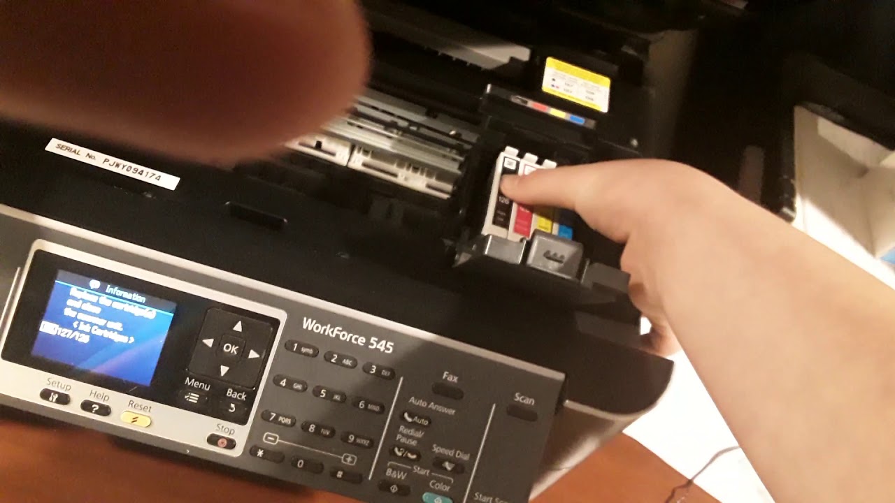 how to change any ink on the workforce 545 Epson - YouTube