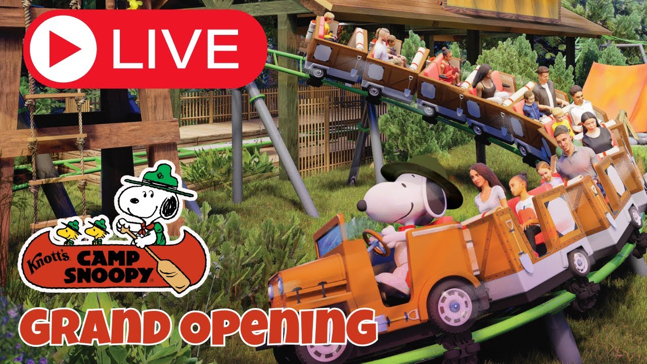 🔴 LIVE Grand Opening of the Newly Renovated Camp Snoopy at Knott's ...