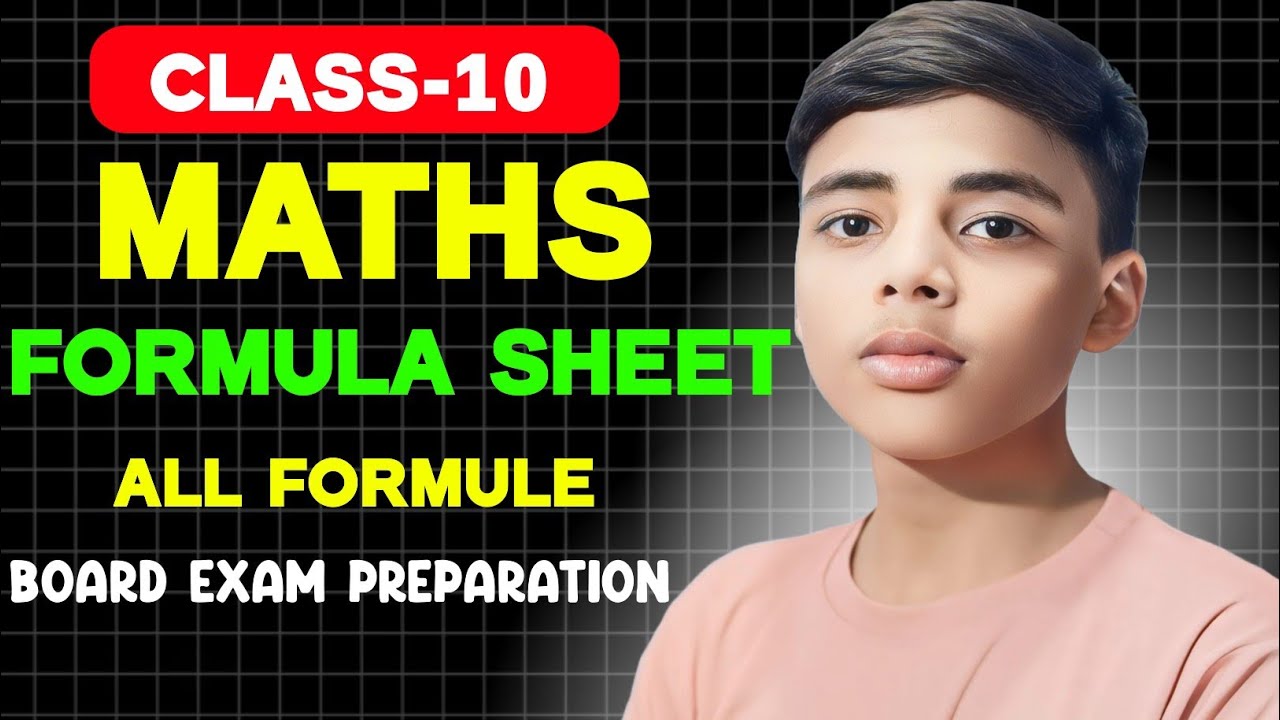 Formula Sheet class 10th । Class 10 formula sheet । All formulas of ...