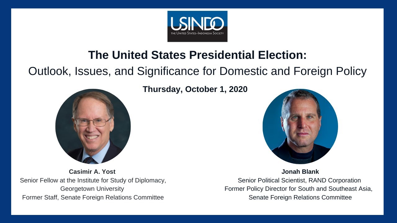 USINDO Webinar on The United States 2020 Presidential Election: Casimir ...