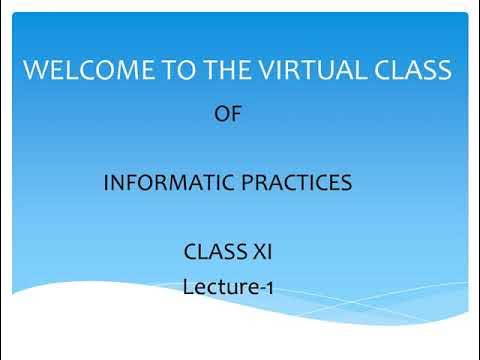 Class 11 IP - Lecture 1 - YouTube