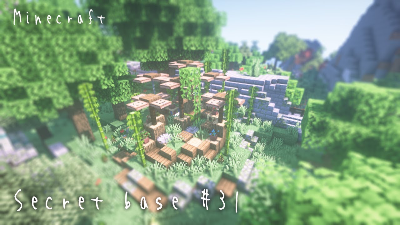 【Minecraft】How to Build a Lumberjack's secret base【Secret base series ...