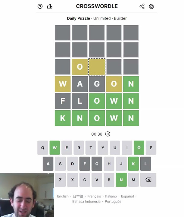 Wordle in reverse? CROSSWORDLE! Puzzle for 29 Jan 2023 - YouTube