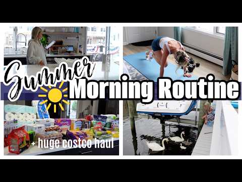 REALISTIC SUMMER MORNING ROUTINE | Costco Haul, Restocking & Mom Life