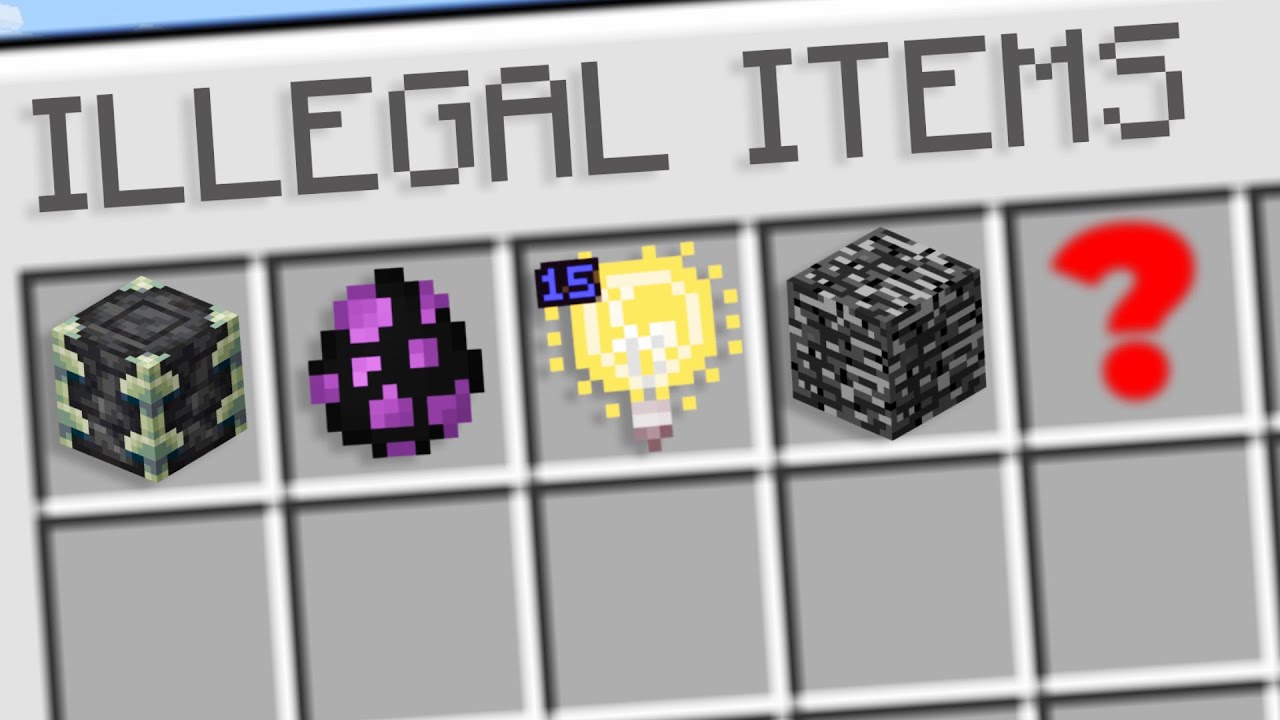 I Collected the RAREST Illegal Items in Minecraft - YouTube