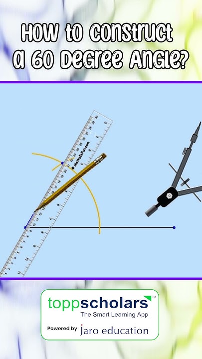 Trick to Construct 60° degrees | Angle Construction | Geometry #shorts ...