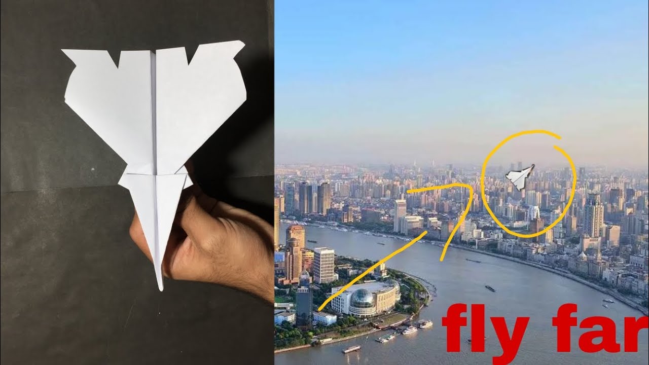 how to make flying super jet plane |now paper flying airplane |300 feet ...
