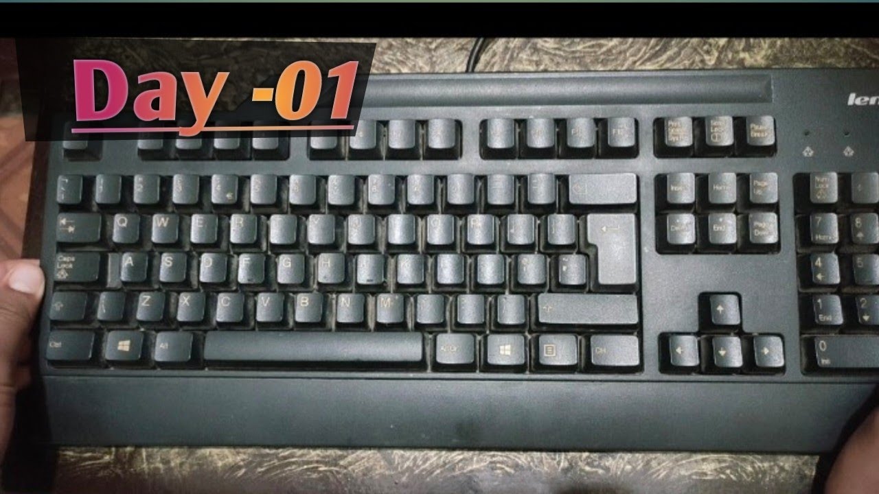 Learn Typing English In 10-Days (Day-1)|Free typing course | Fast ...