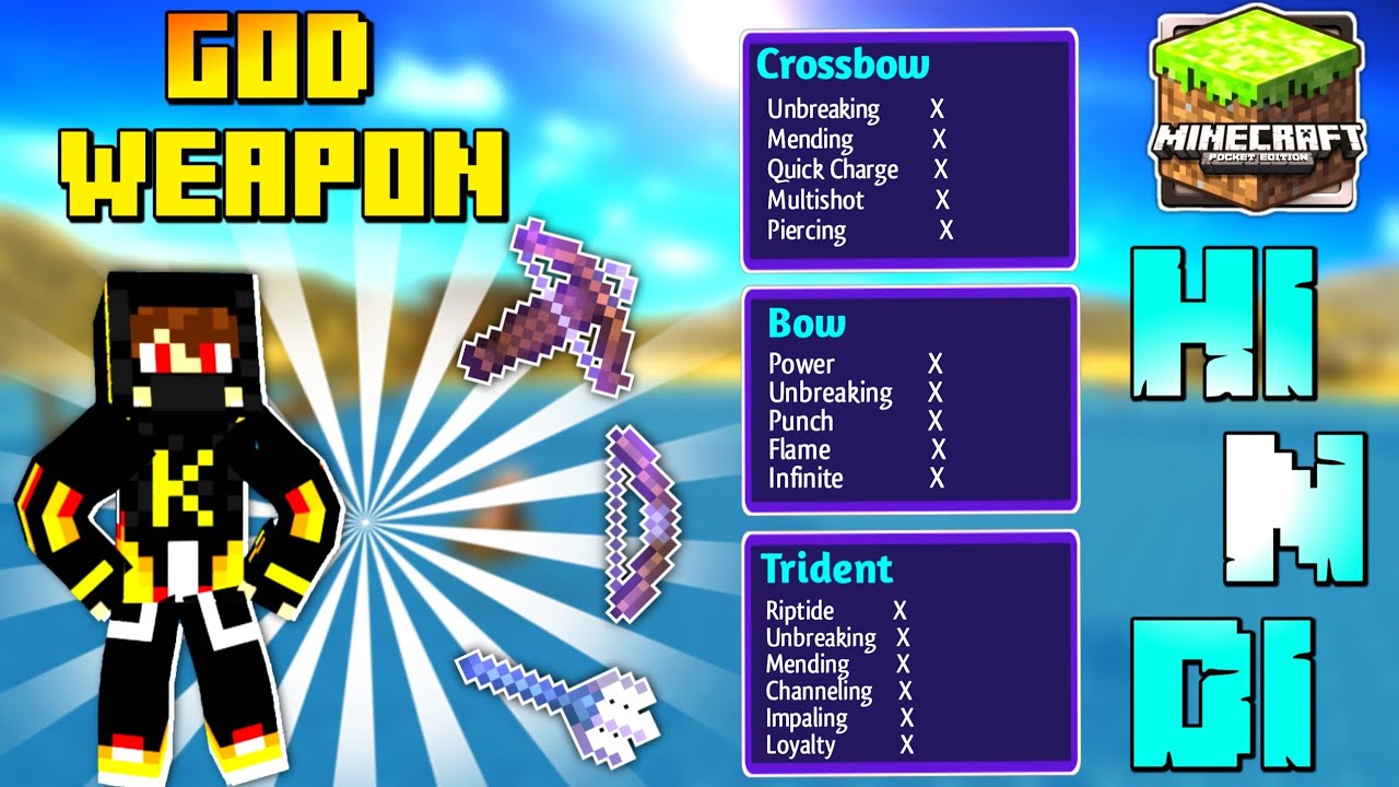 Best Enchantments For GOD WEAPONS in Minecraft 1.20+ 😱|| All Enchanted ...