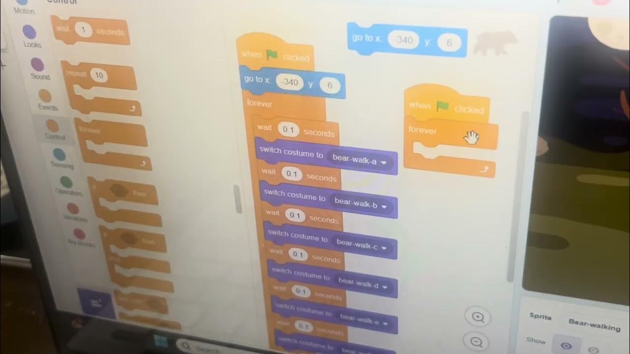 How to animate a bear on Scratch - YouTube